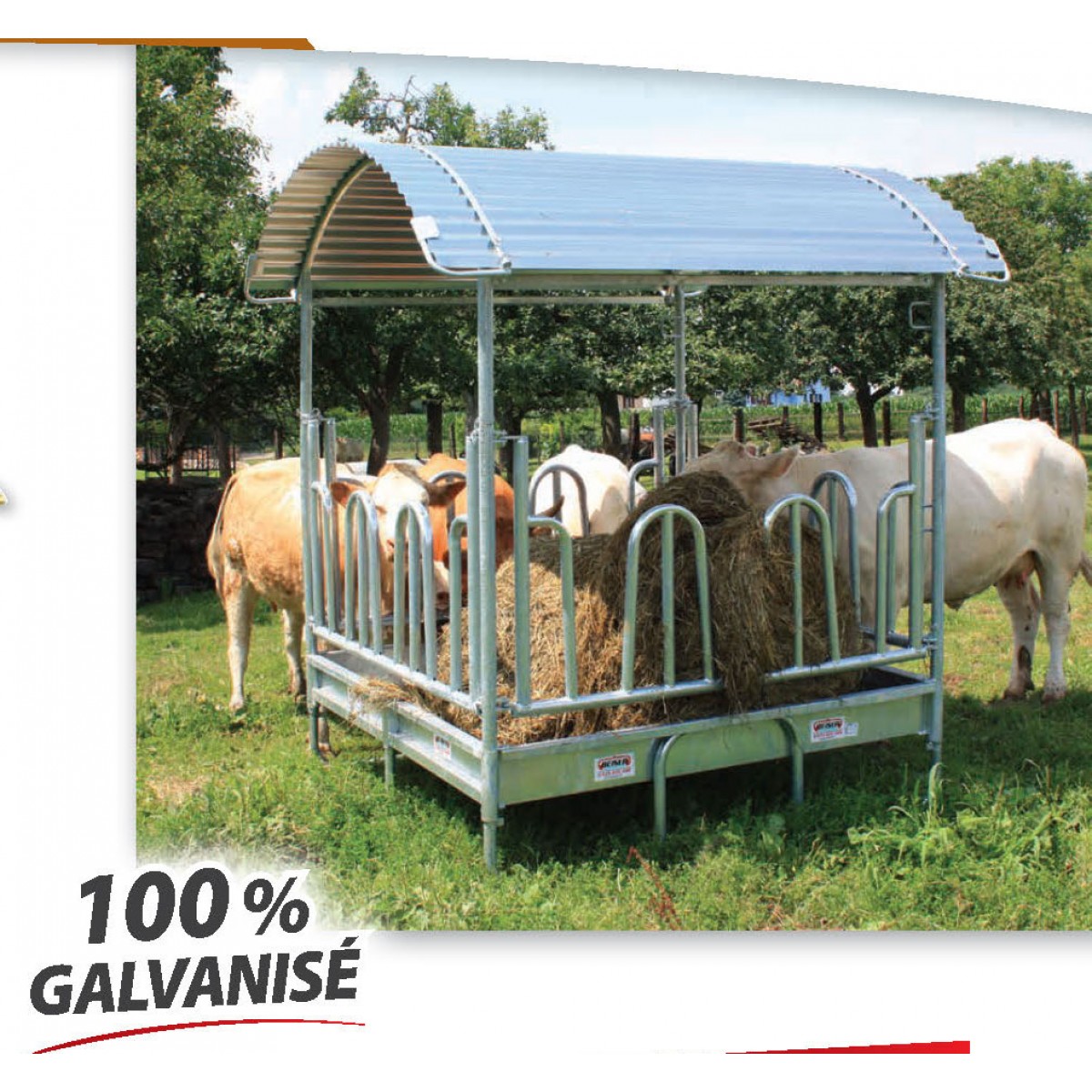 Râtelier à Arceaux 2 x 2 m, 12 têtes – Beiser