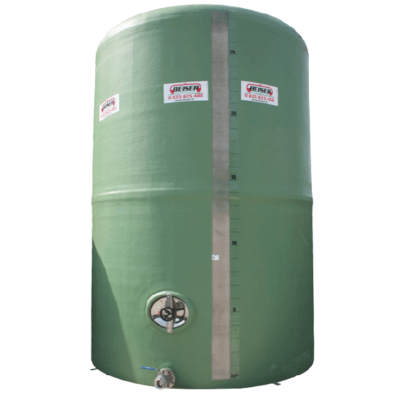 Citerne Verticale 20000 l en Polyester pour Eau, Azote – Beiser