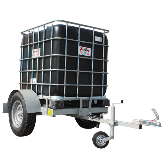 Cubi, IBC en PEHD 1000 litres sur remorque - Beiser Environnement