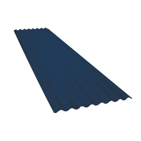 Tôle ondulée 15 ondes bleu ardoise RAL5008, épaisseur 0,60, 4 m | Bleu ...