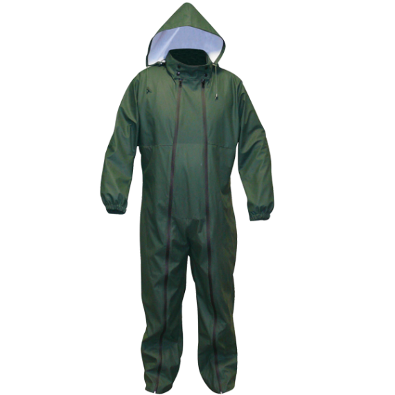 Combinaison de pluie verte polyuréthane/PVC | Combinaison de pluie ...